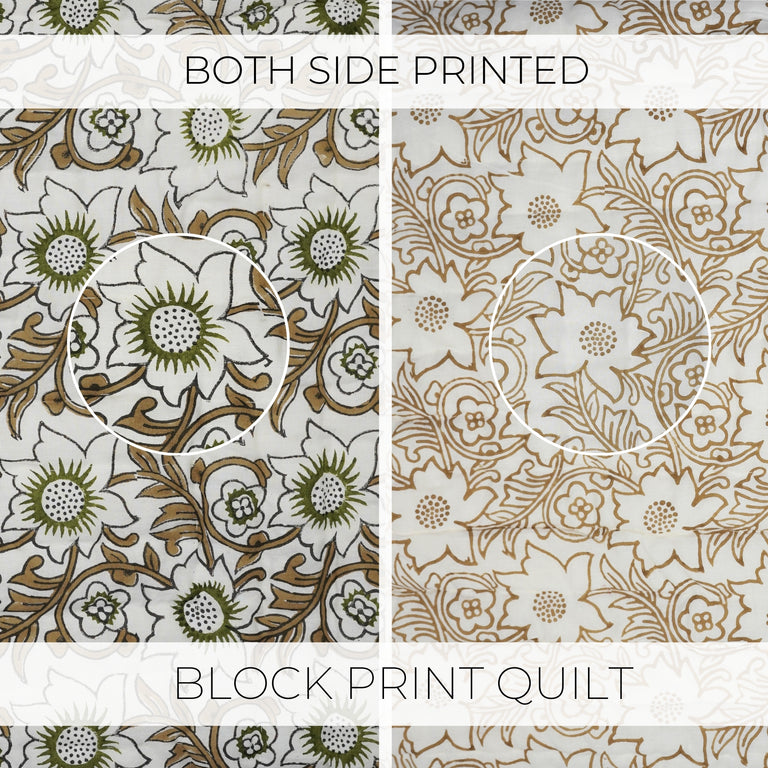 Handcrafted Soft Cotton Block Printed Quilts for Housewarming Decor ...
