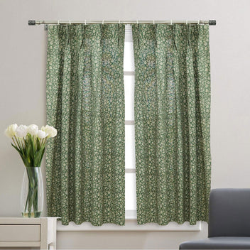 Floral Block Printed Window Curtains Valance Treatments - By Fabdivine
