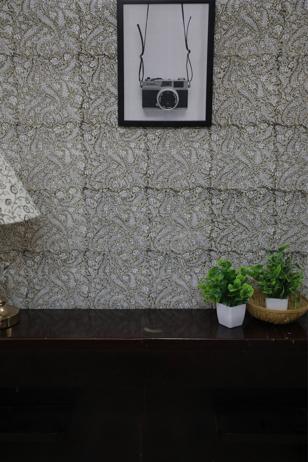 Handmade Black Forest Block Print Wallpaper - FABDIVINE LLC – Fabdivine