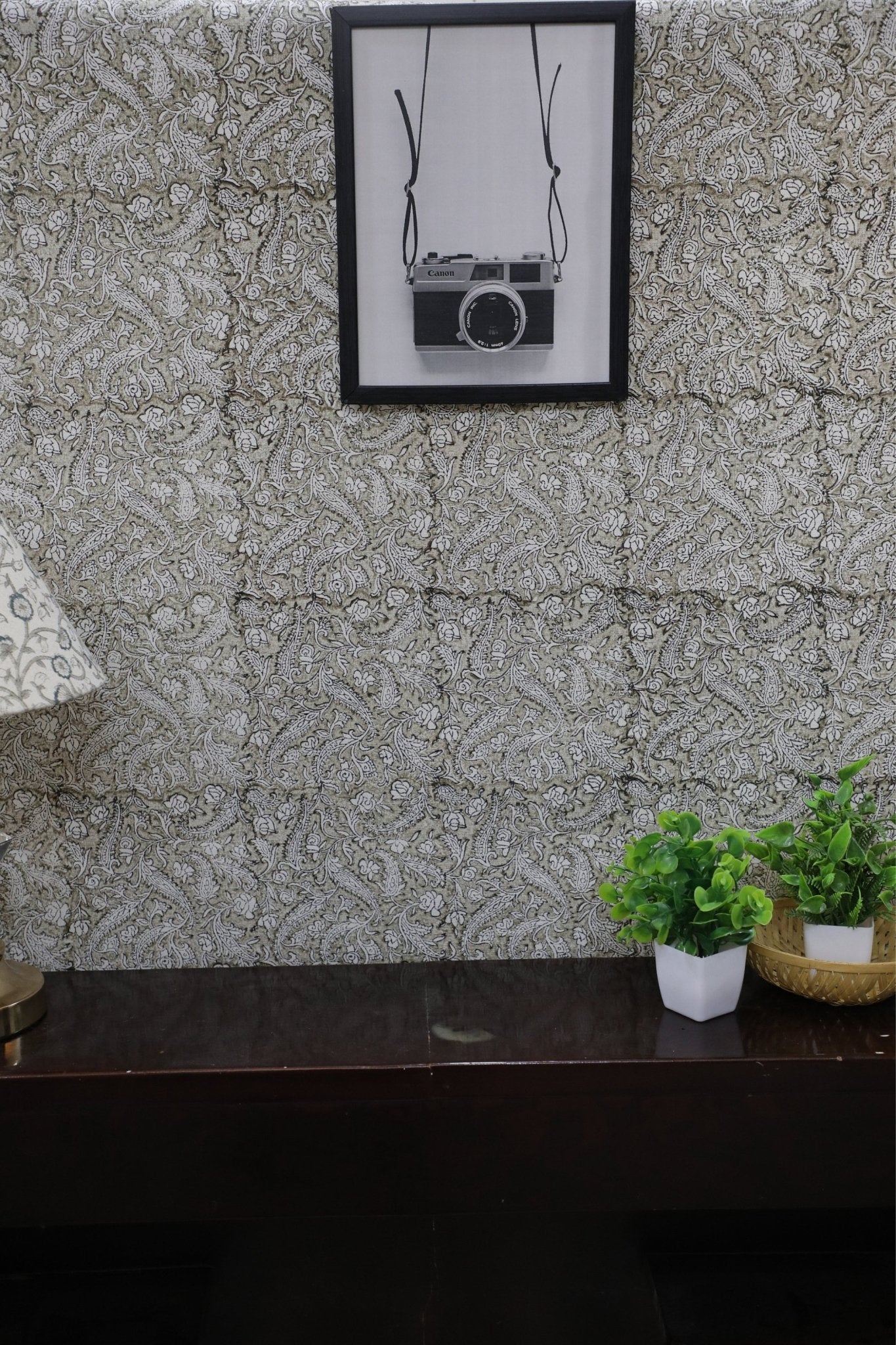Handmade Black Forest Block Print Wallpaper - FABDIVINE LLC
