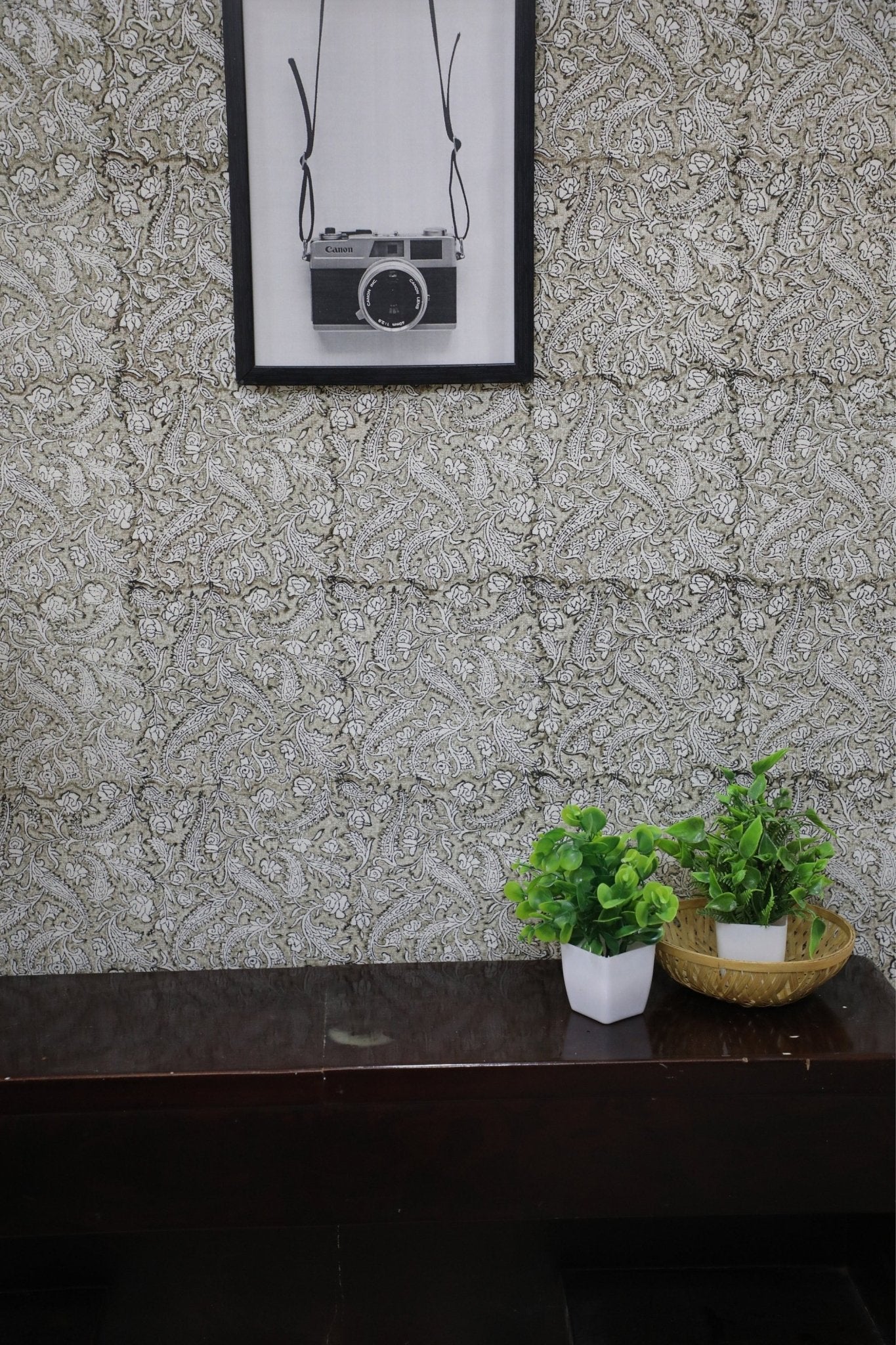 BLACK FOREST BLOCK PRINT WALLPAPER