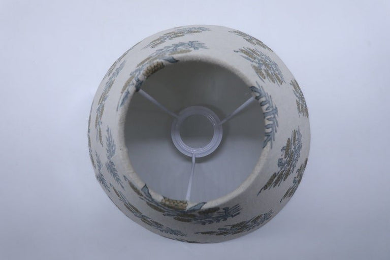 Natural Linen Block printed fabric Lamp shades | Hjara – Fabdivine