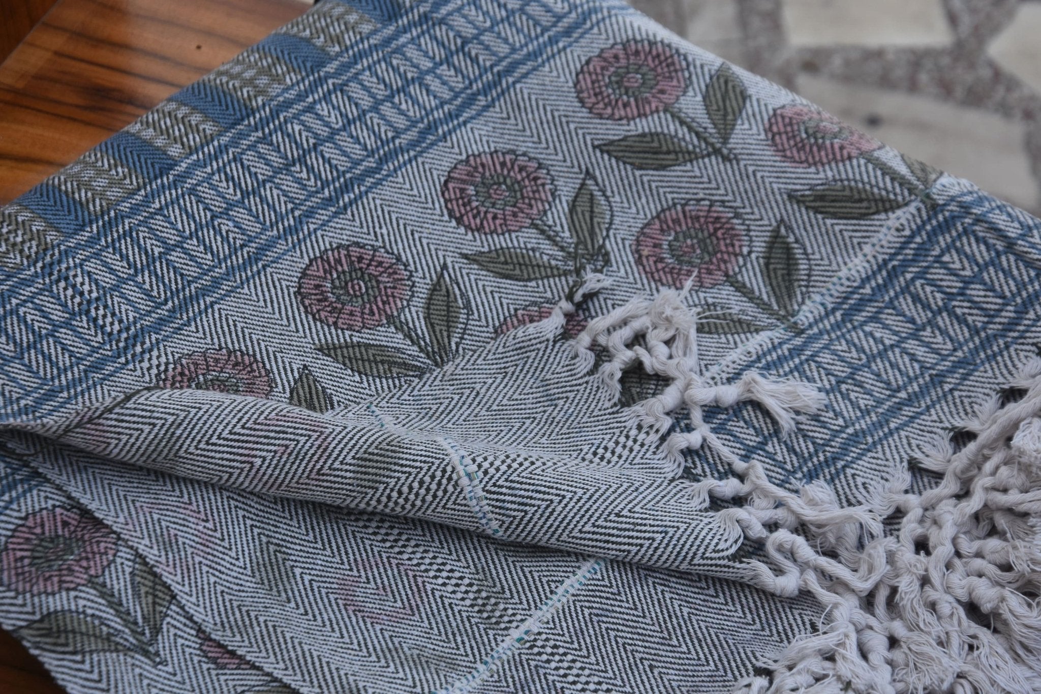Handwoven Block-Printed Throws - FABDIVINE LLC