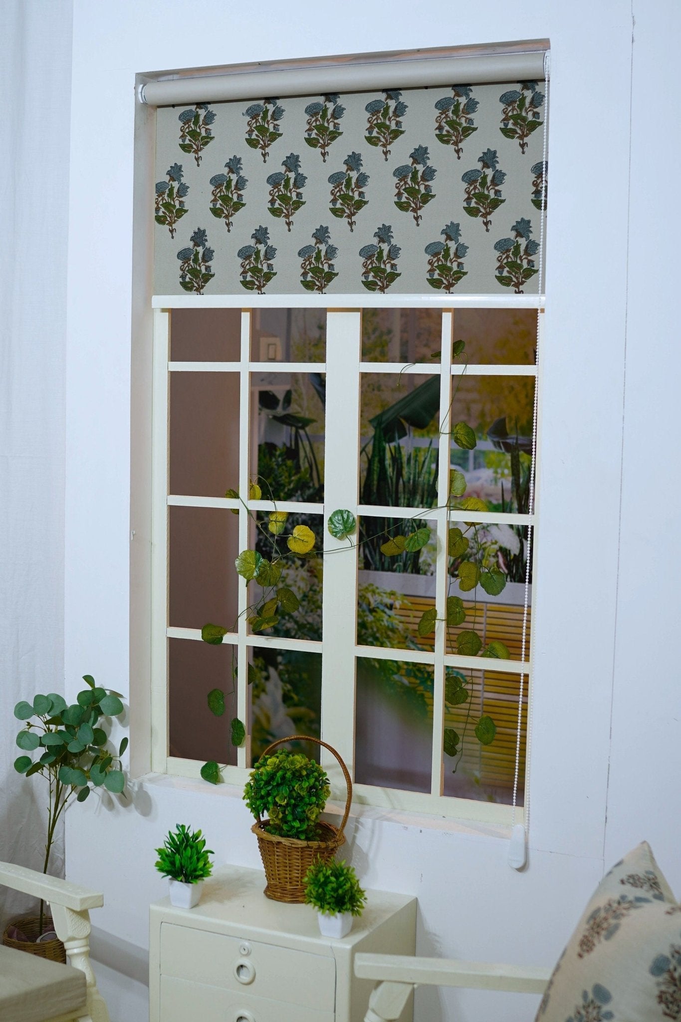 Elegant Block Printed Roller Shades - FABDIVINE LLC