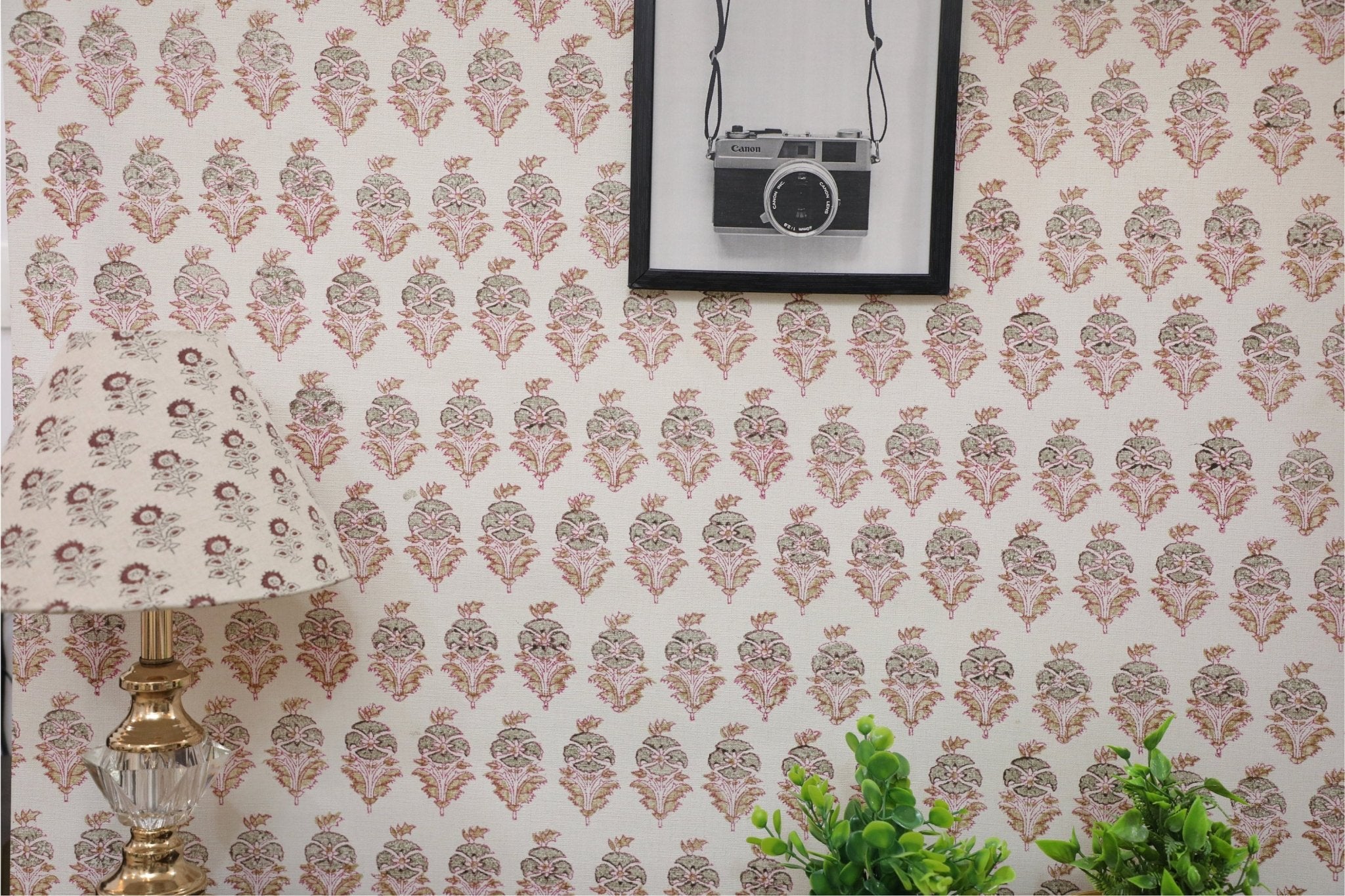 Mor-Mukut Block Print Wallpaper - Fabdivine LLC