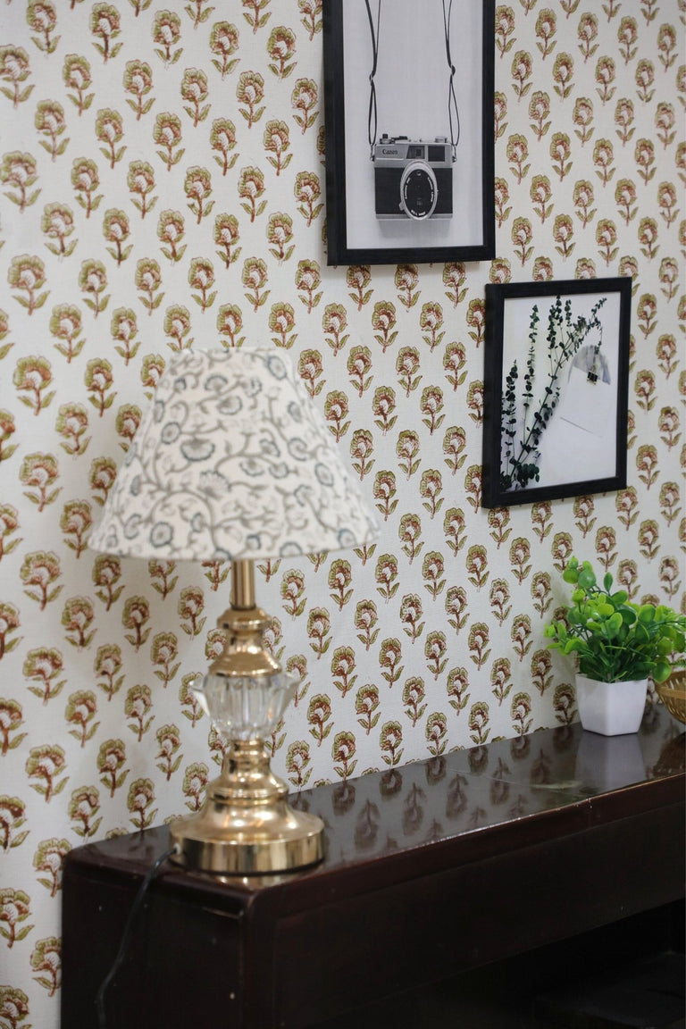 Rohini Print handblock block-printed wallpaper – Fabdivine